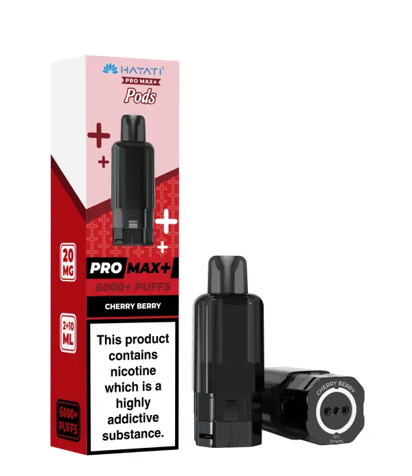 Hayati Pro Max Plus 6K Prefilled Pods - 10mg | Cherry Berry | Alectrofag